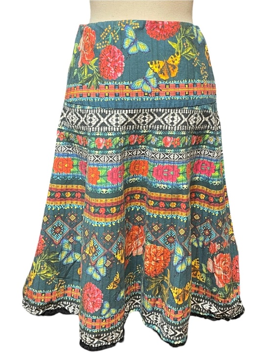 FARM Rio | Skirts | Farm Rio Anthropologie Multi Pattern Colorful A ...